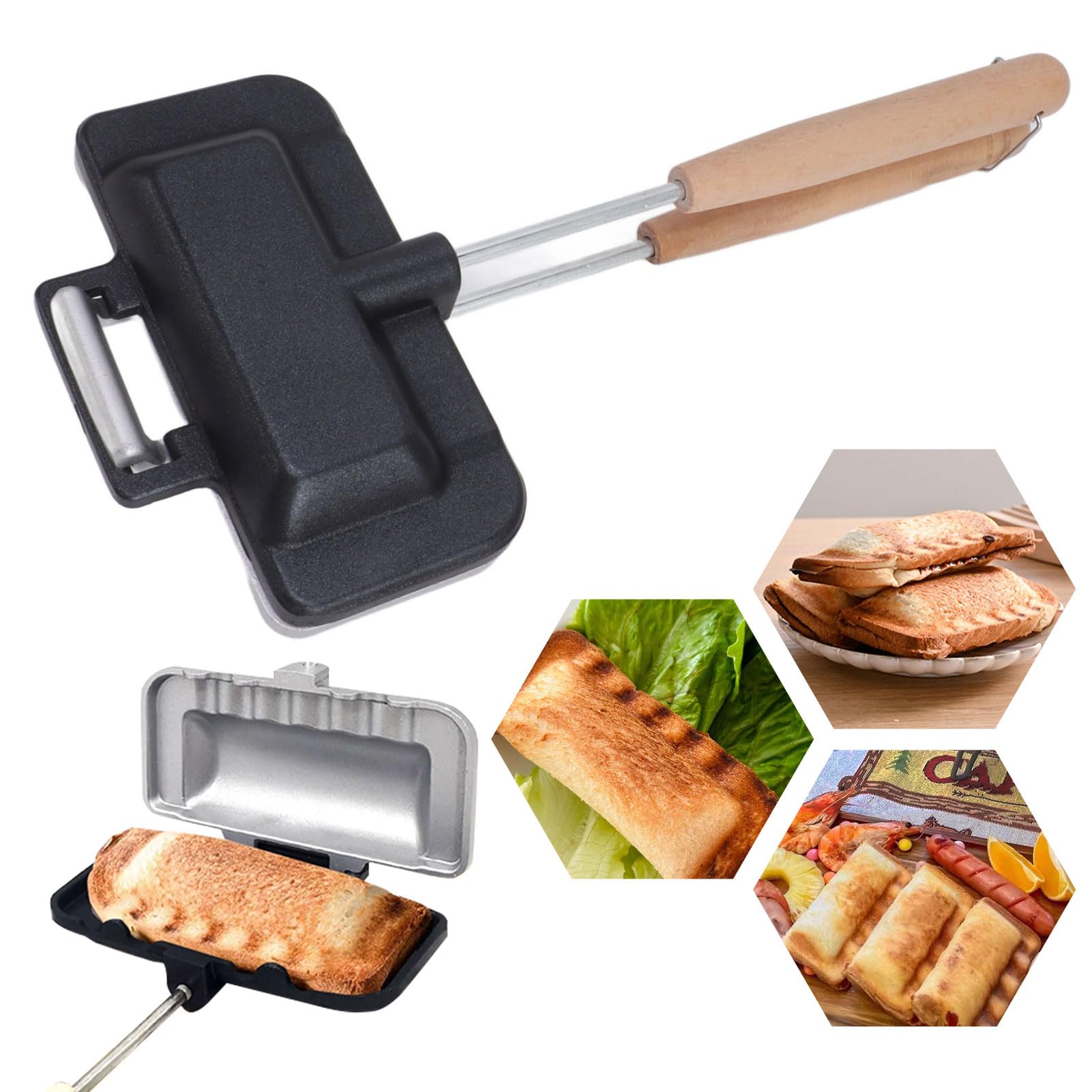 Amazon.com: Double Sided Sandwich Baking Pan, Double Sided Skillet ...