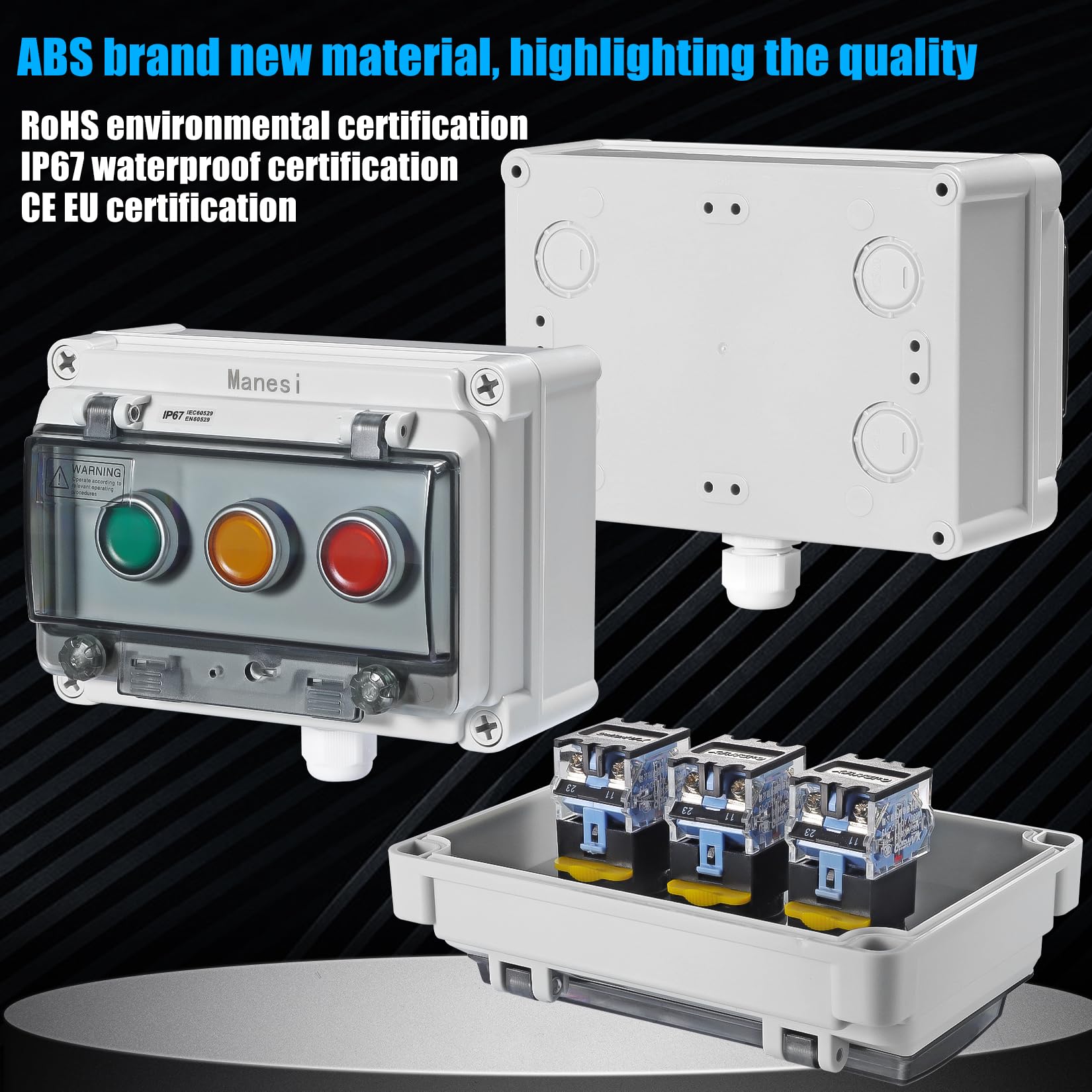 Snapklik.com : Push Button Switch IP67 Outdoor Waterproof Button Switch ...