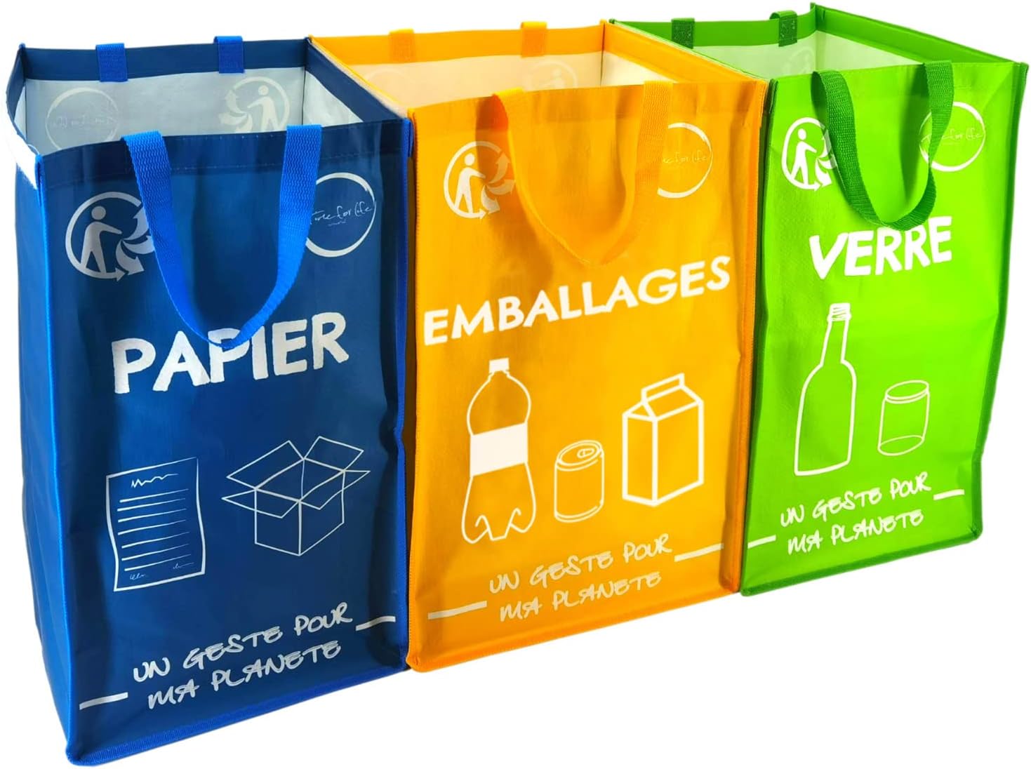 Set of 3 Coloured Selective Sorting Bags – 3 Bins – Selective Sorting ...