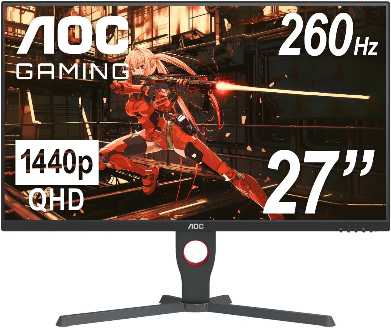 Amazon.com: AOC 24G15N 24 inch Gaming Monitor, Full HD 1920x1080, 180Hz ...