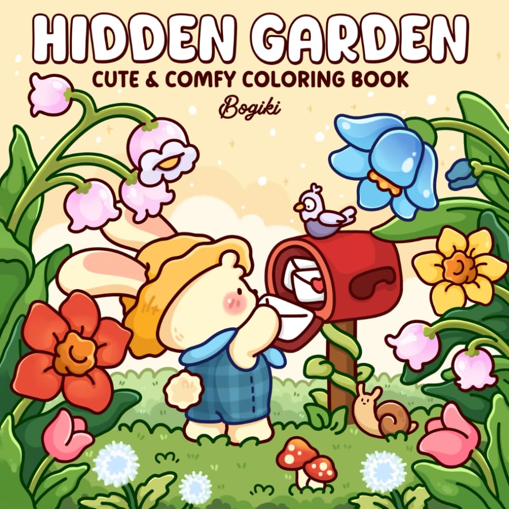 EBOOK PDF Hidden Garden: A Cute & Comfy Coloring Book for Teens and ...