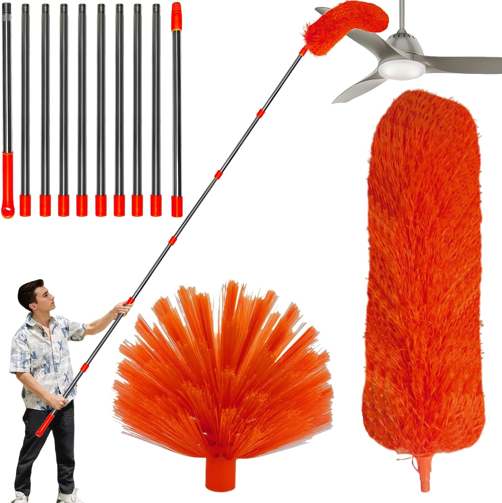 Amazon.com: 2 Pack 20+ Feet High Reach Duster Kit - High Ceiling Duster ...