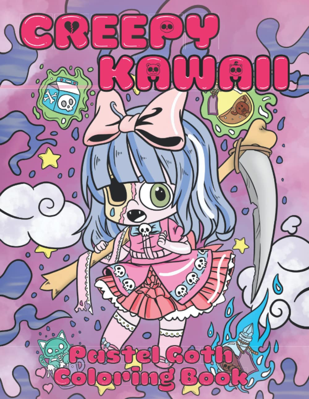 Buy Creepy Kawaii Pastel Goth Coloring Book: Cute and Creepy Gothic ...