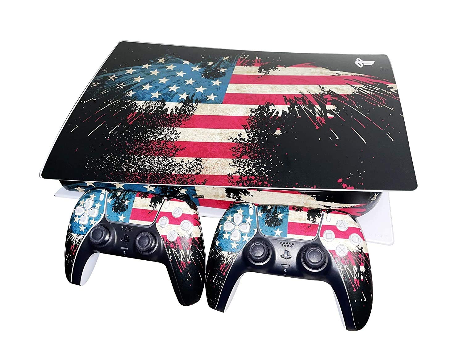 Buy YK MALL PS5 Console PS5 Stickers Vinyl America Flag Skin Pattern ...
