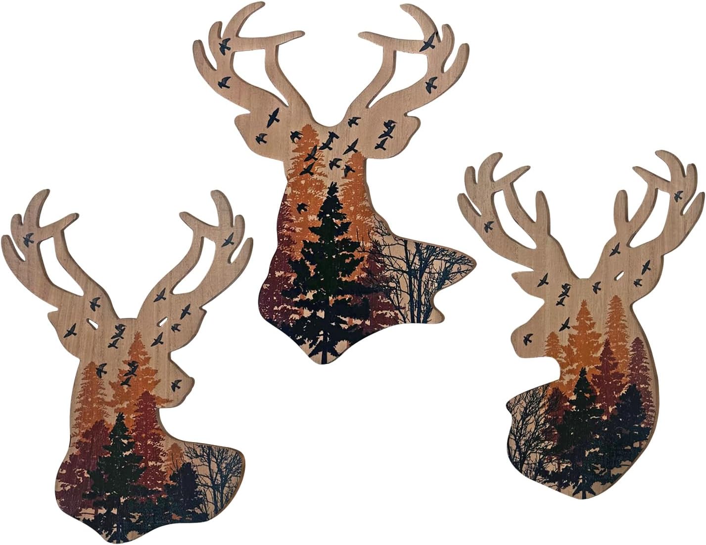 Amazon.com: Limygus Cabin Decor, Deer Wooden Rustic Home Wall Decor ...