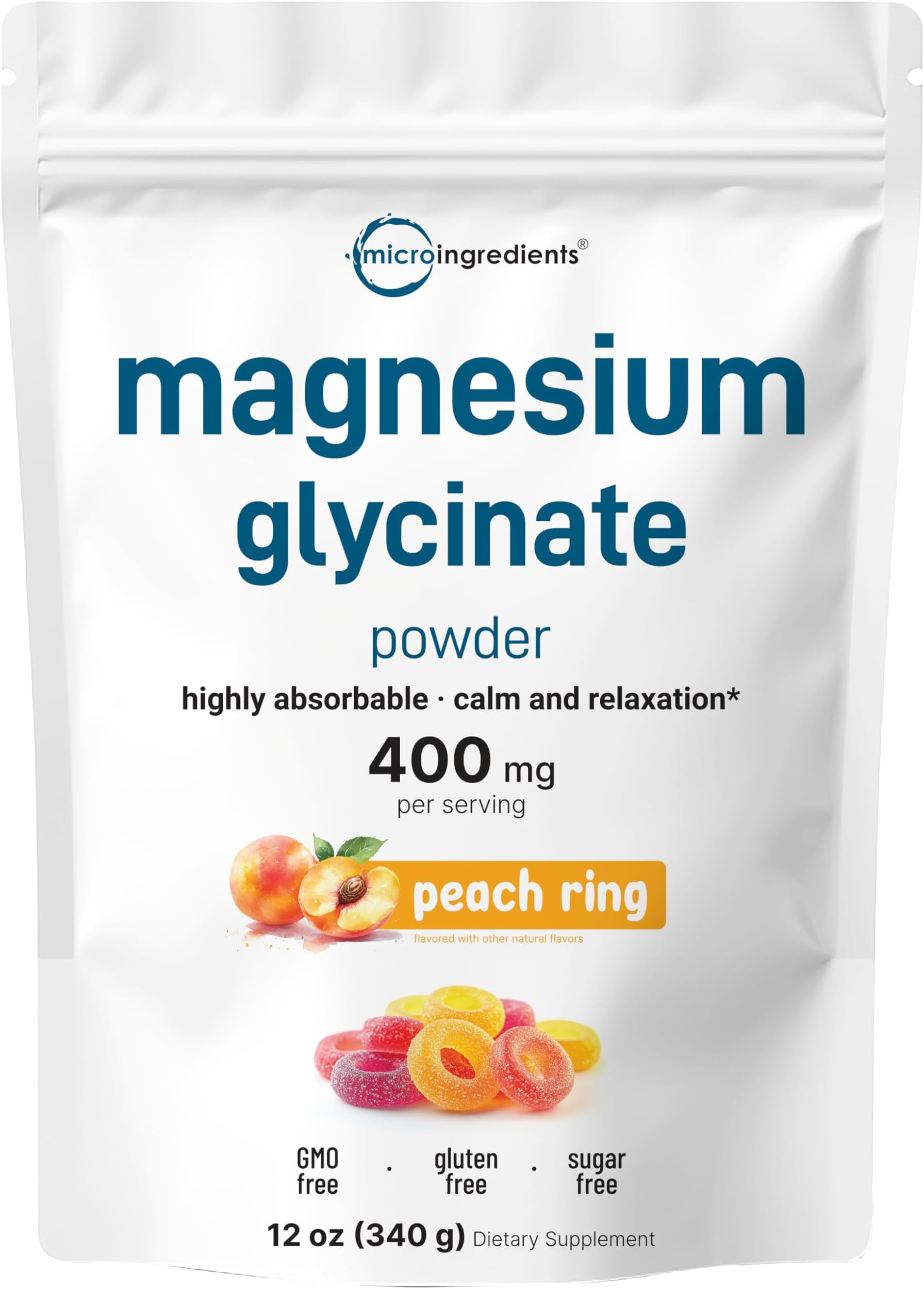 Amazon.com: Magnesium Glycinate Powder for Sleep & Relaxation, 12oz (56 ...