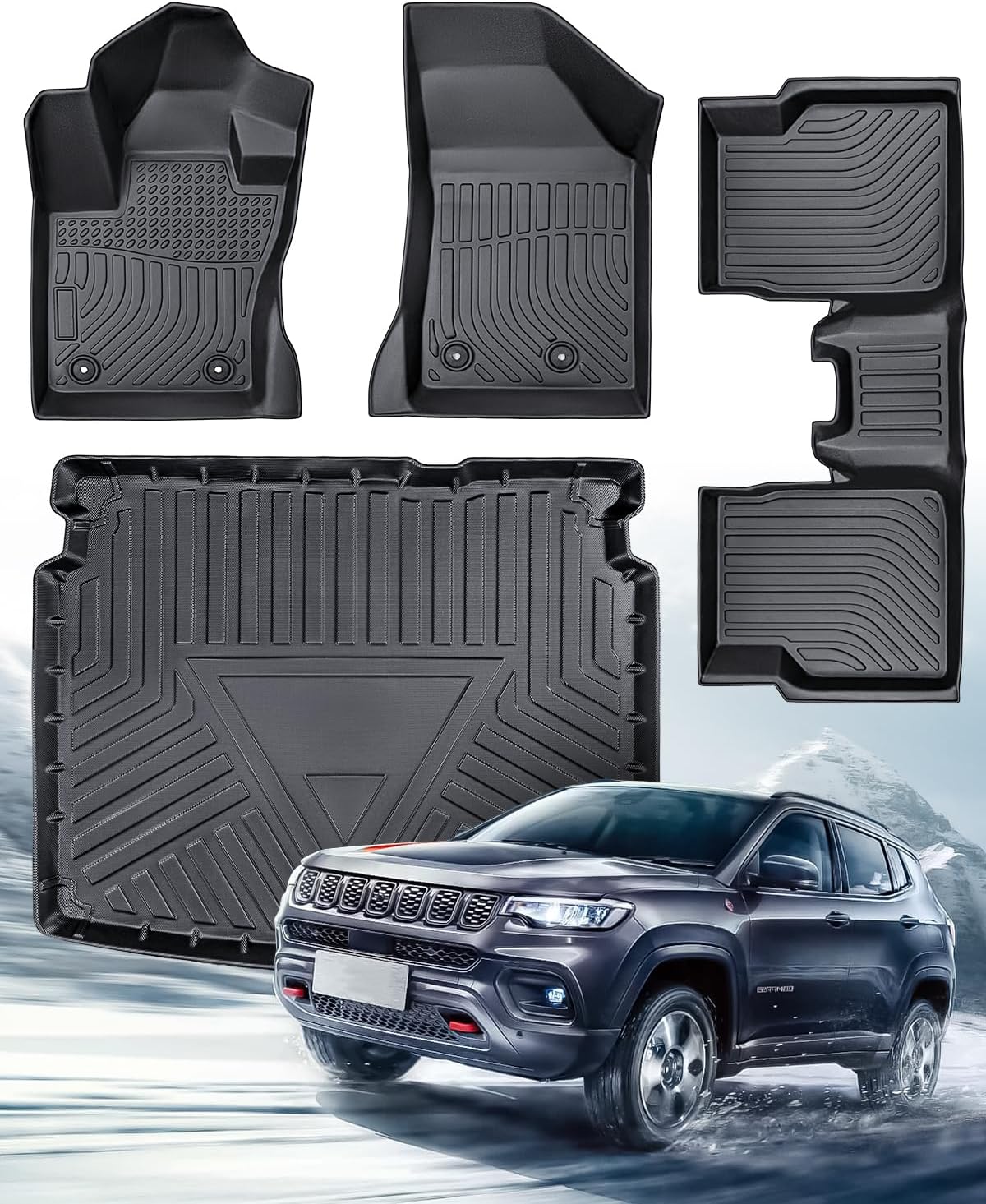 Amazon.com: Weather Liner® for Jeep Compass Floor Mats 2025 2024 2023 ...