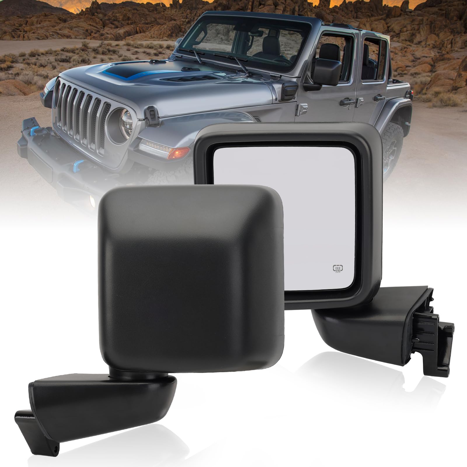 Amazon.com: MOFOAP Driver Side Mirror for 2018-2023 Jeep Wrangler JL ...