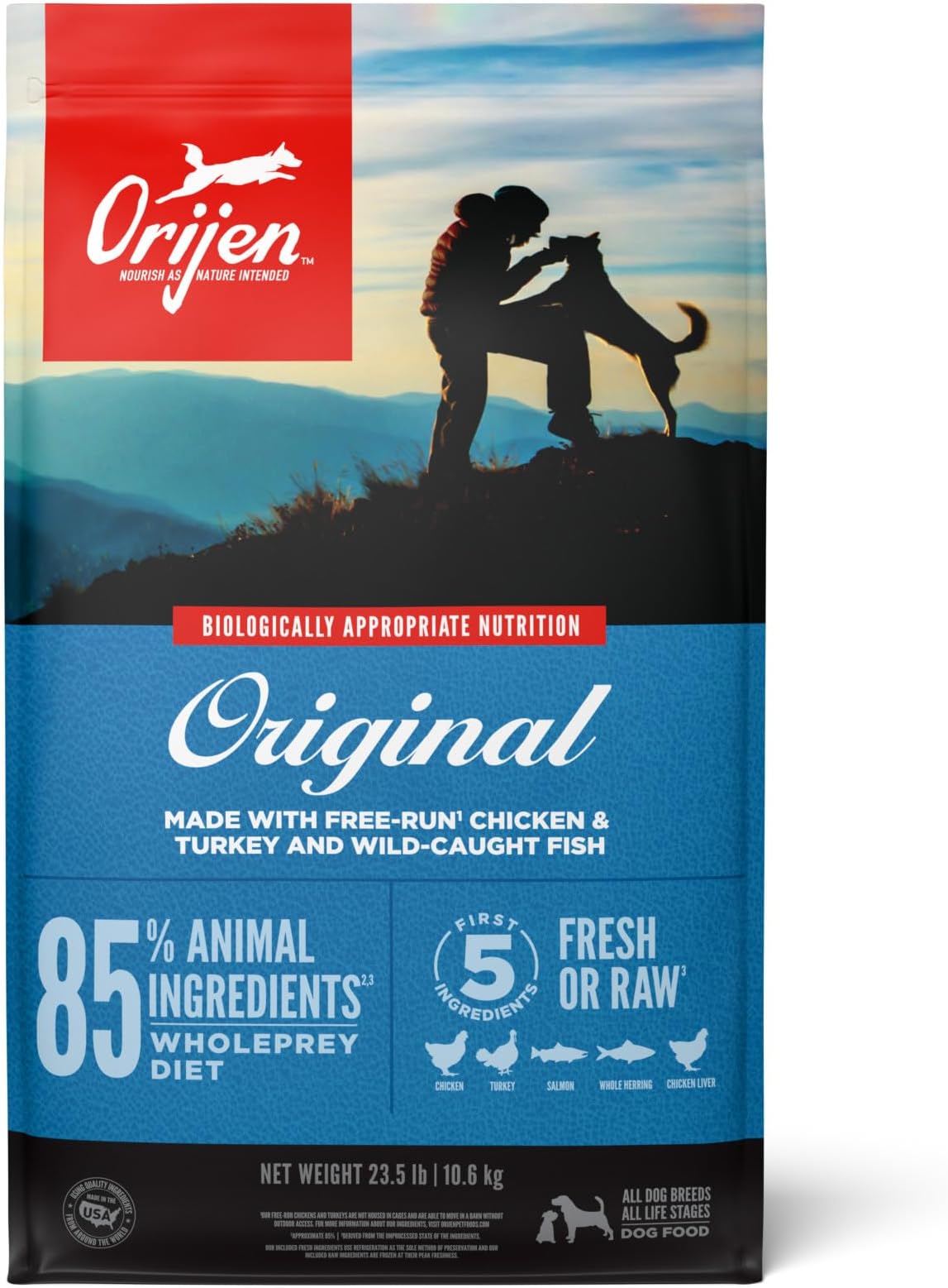 ORIJEN Original Dry Dog Food, Grain Free Dog Food for All Life Stages ...