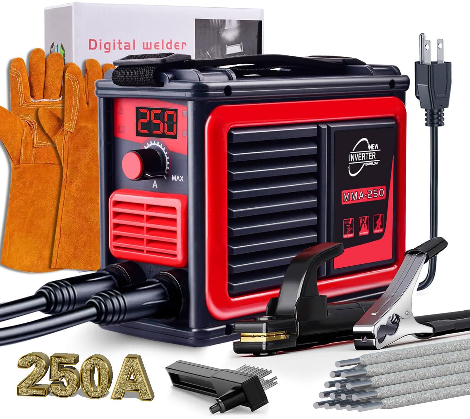 Hpoouo 200Amp 20PCS Rods Welder Machine 110V, Super MINI Portable ...