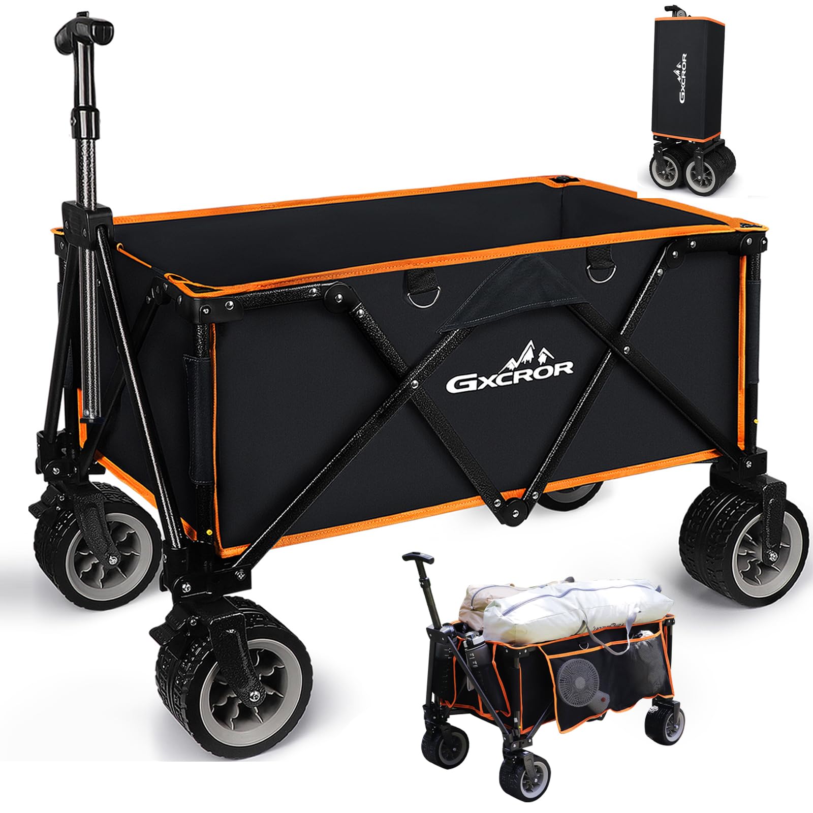 Folding Festival Trolley Collapsible Camping Garden Trolley Cart with ...