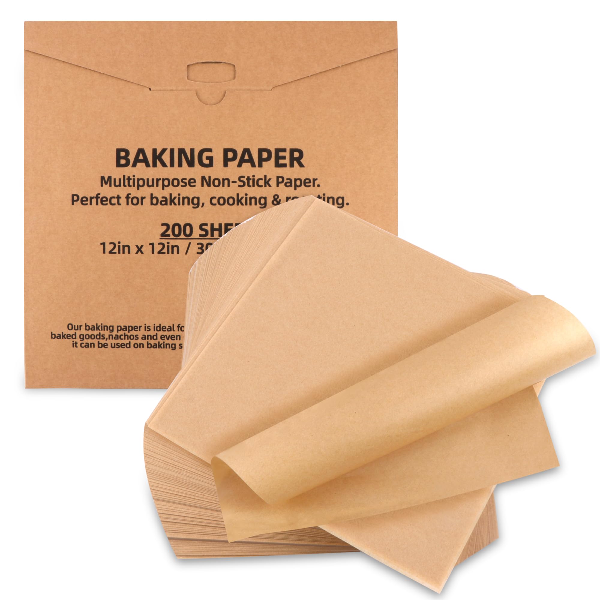 Amazon.com: Tikxlafe 200 Pcs Parchment Paper Baking Sheets, 12"x12 ...