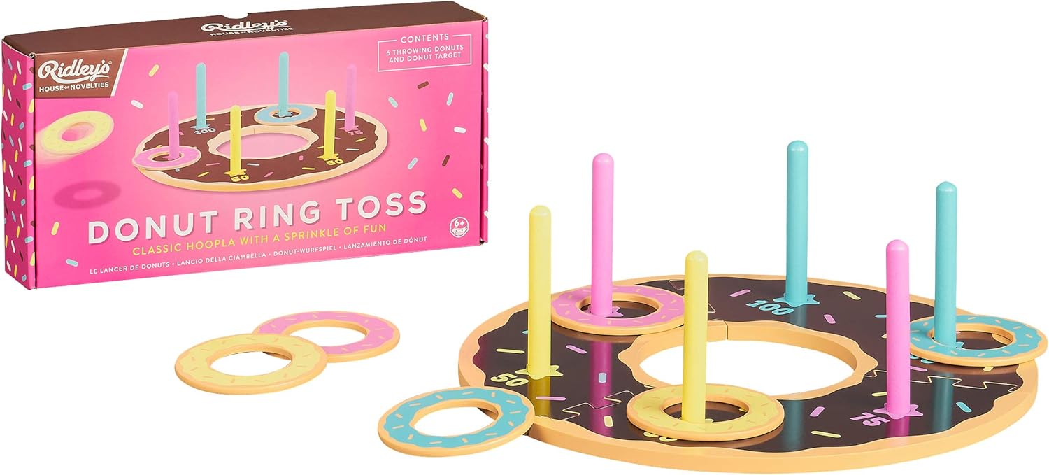 Ridley’s Games RID436 Donut Ring Toss Throwing Game, Multicoloured ...
