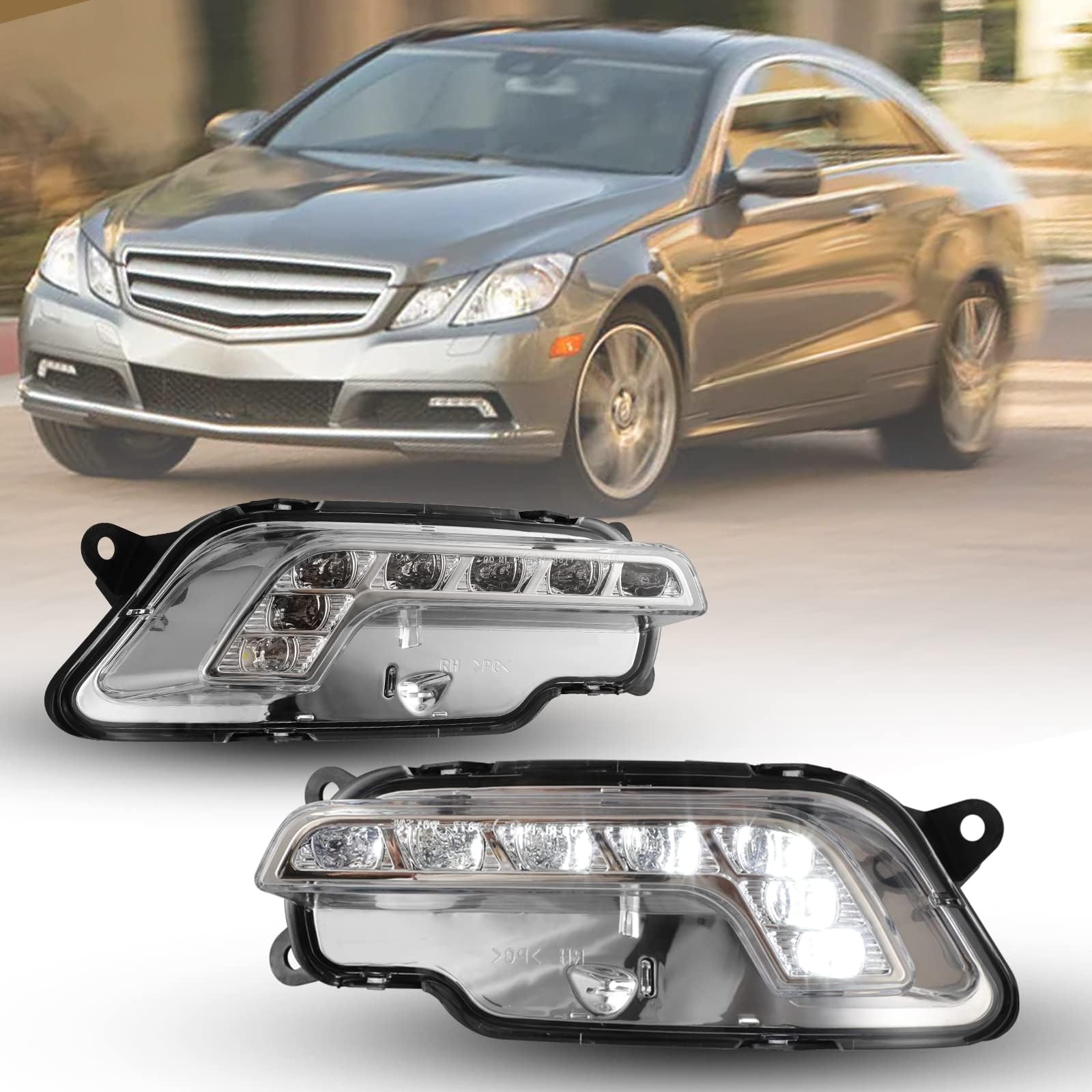 Amazon.com: LED Fog Lights Compatible With Mercedes-Benz 2010-2016 E350 ...