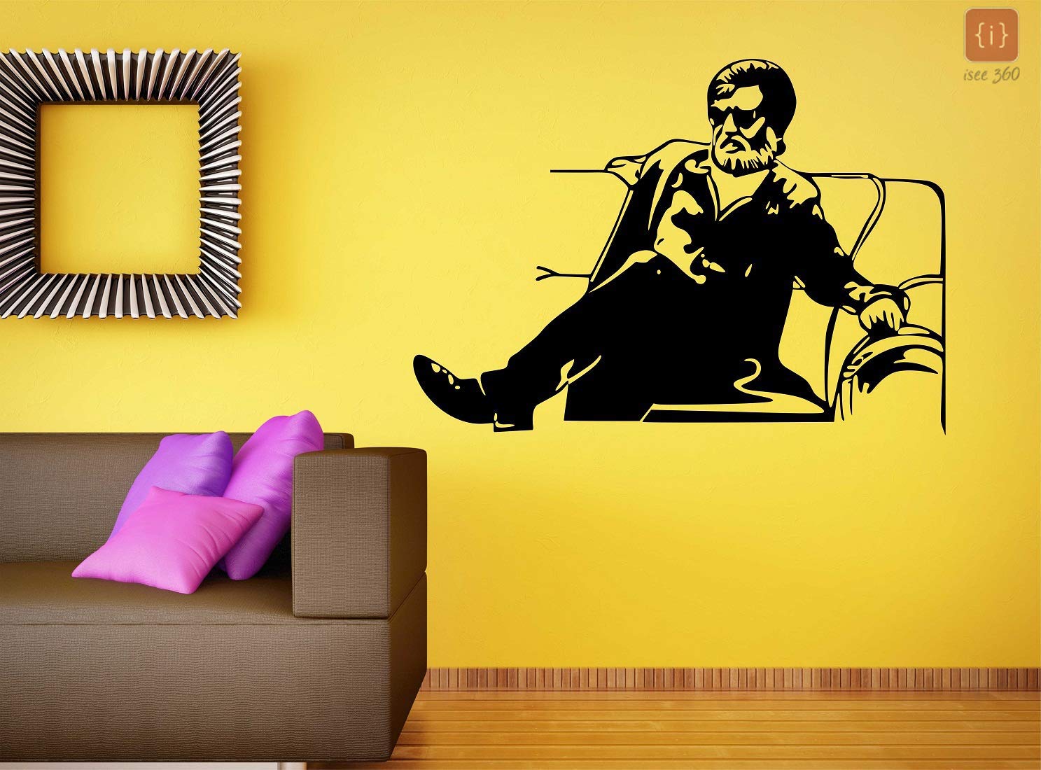 ISEE 360 Vinyl Superstar Rajinikanth Wall Sticker, 75 x 55 cm, Black ...