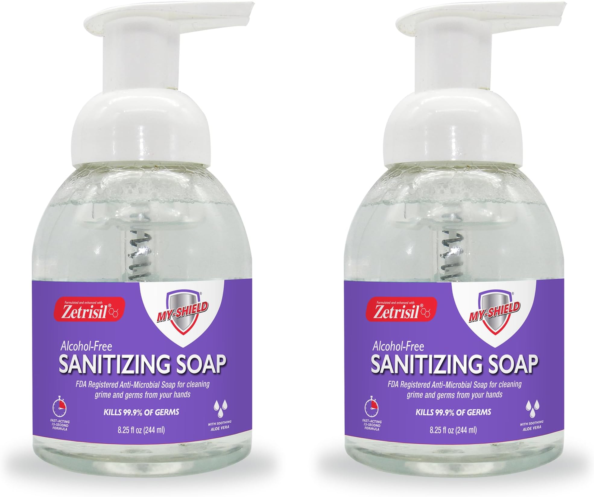 Amazon.com : My-shield Sanitizing Soap – 8.25 oz (2-pack) Alcohol-Free ...