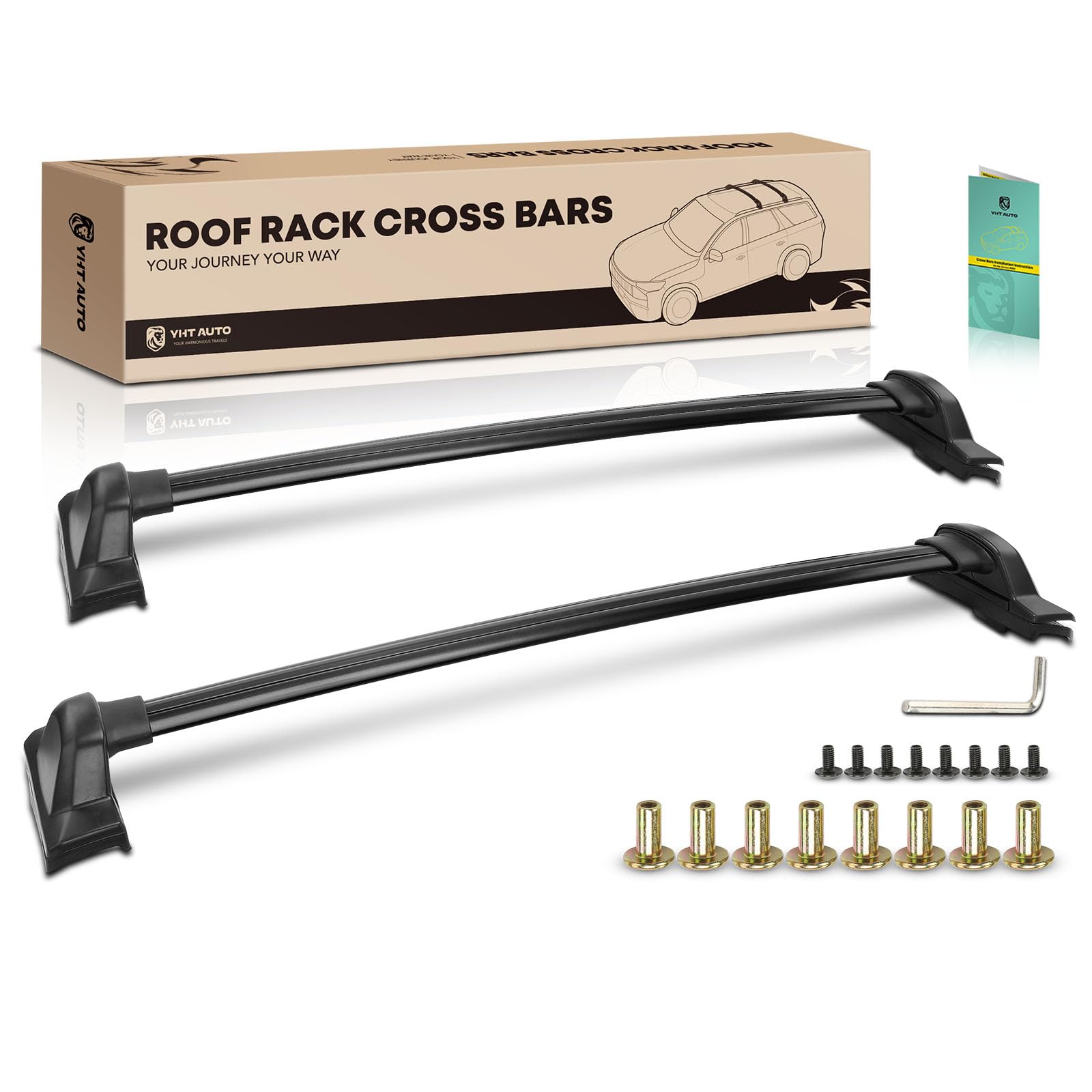 YHTAUTO 165 LBS Roof Rack Cross Bars w/Hardware Fit for Honda CR-V 2007 ...