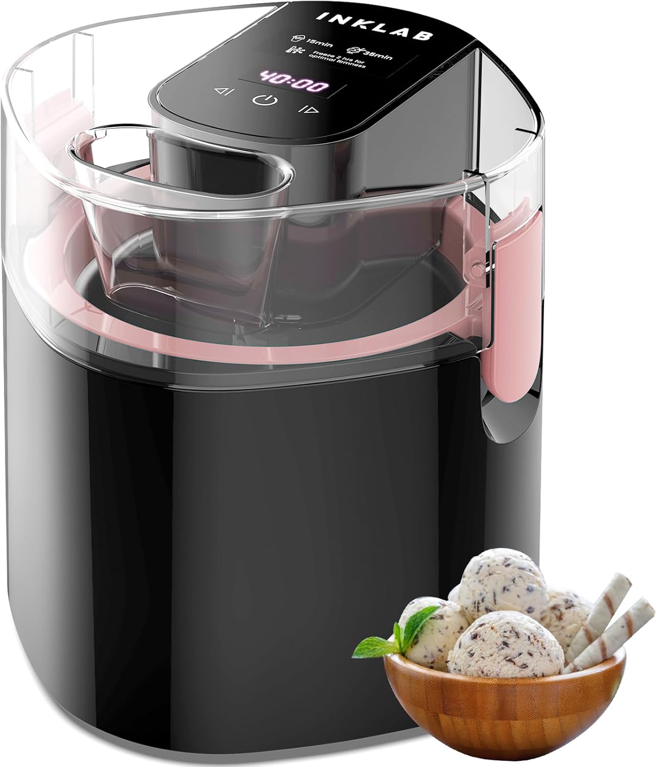 Amazon.com: INKLAB Ice Cream Maker, Ice Cream and Frozen Yogurt Machine ...