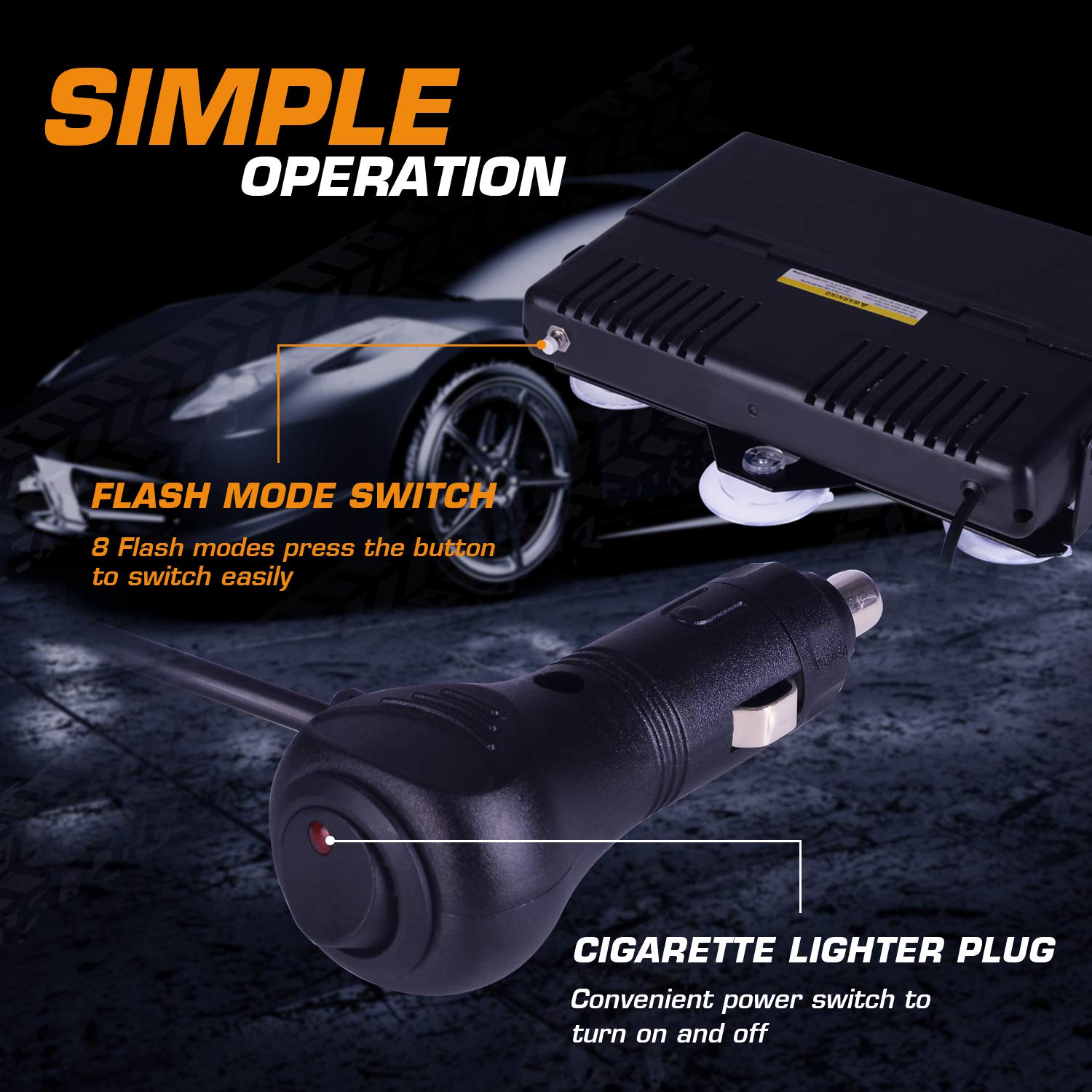 Snapklik.com : WoneNice 16 LED High Intensity LED Law Enforcement ...
