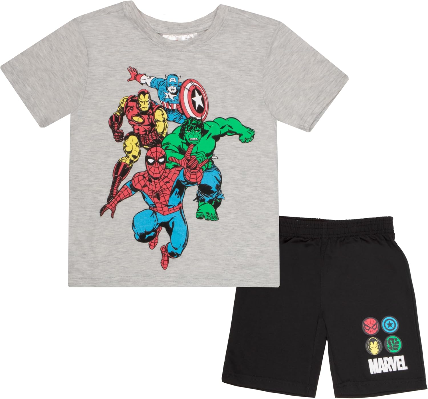 Marvel Avengers Superheroes - Conjunto de playera de manga corta y ...