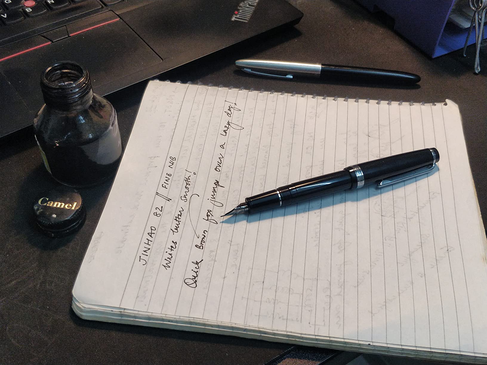 GOLD LEAF Jinhao 82 Acrylic Fountain Pen, Iridium Fine Nib Classic ...