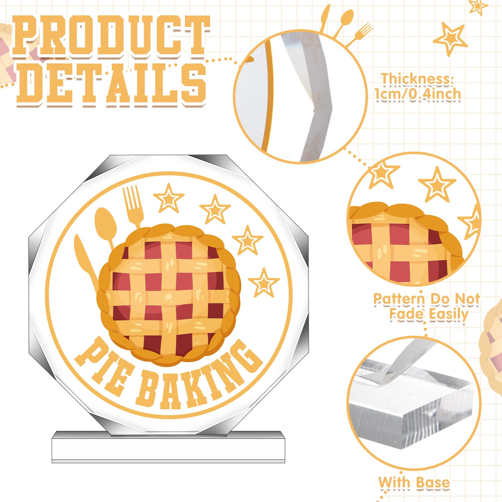 Snapklik.com : DoubleFill 3 Pcs Acrylic Cooking Trophy Medals For ...