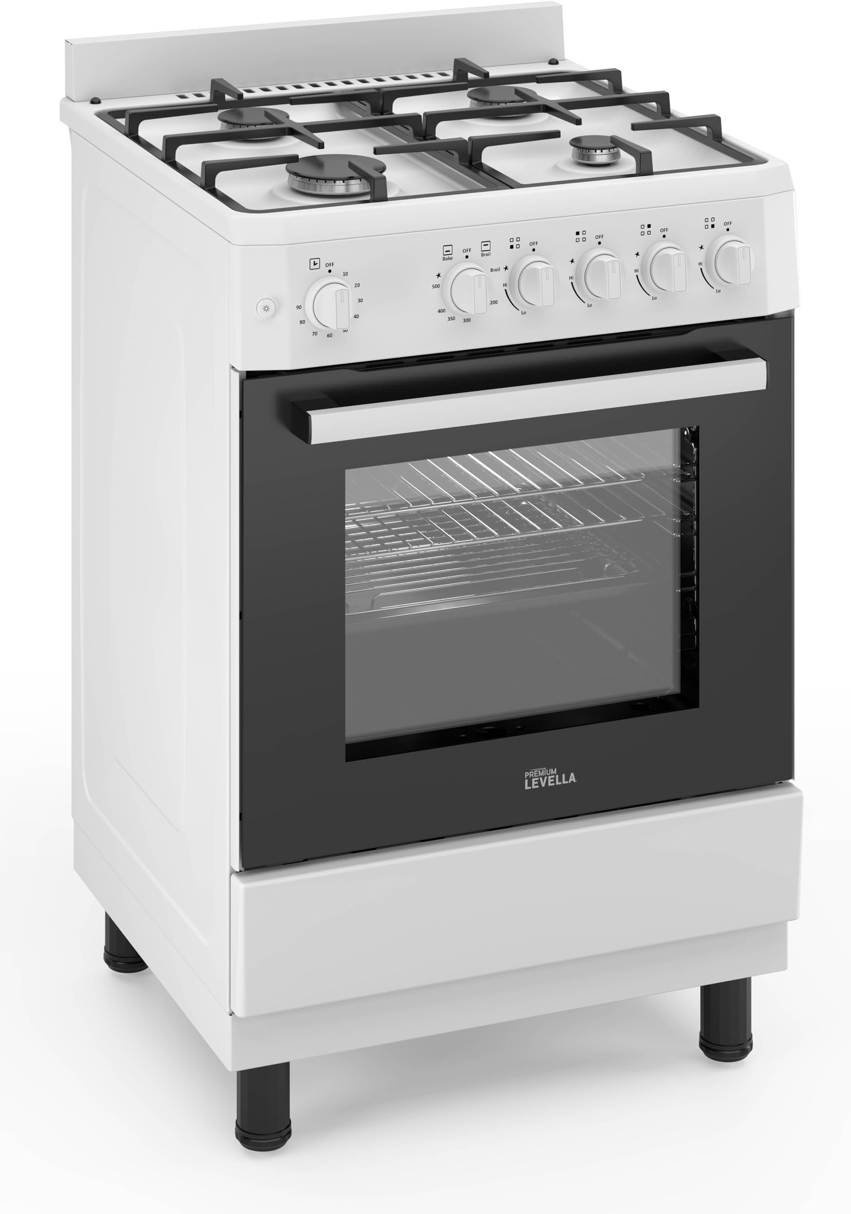 Amazon.com: Summit 24" Gas Range, 2.9 cu. ft. Oven, 4 Burners, White ...