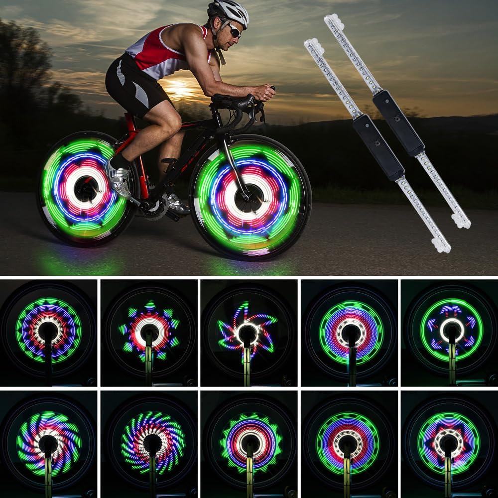 Amazon.com: SURNUO 16.3 inch Bike Wheel Lights - Rechargeable LED Spoke ...