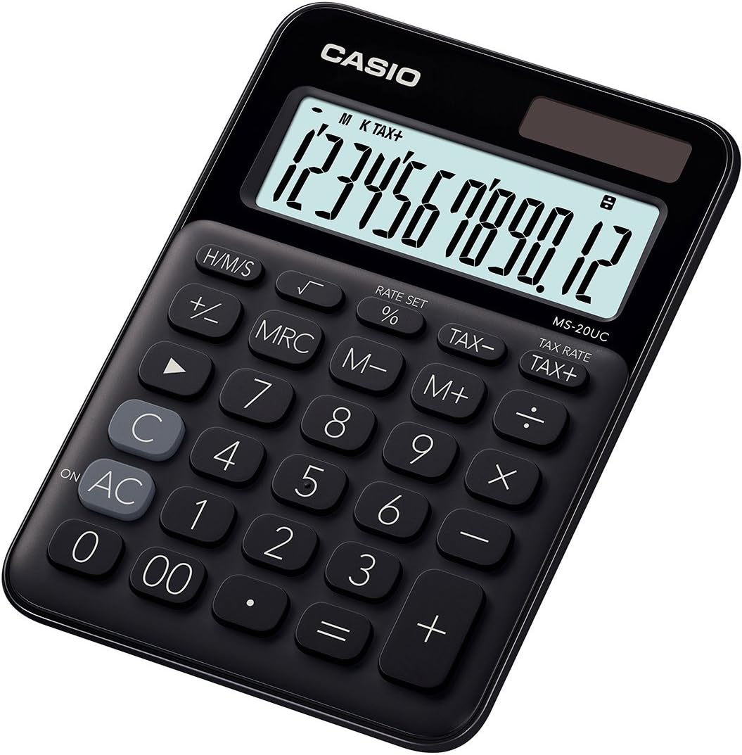 Casio MX-8B Desk Top Calculator, Black : Amazon.co.uk: Stationery ...