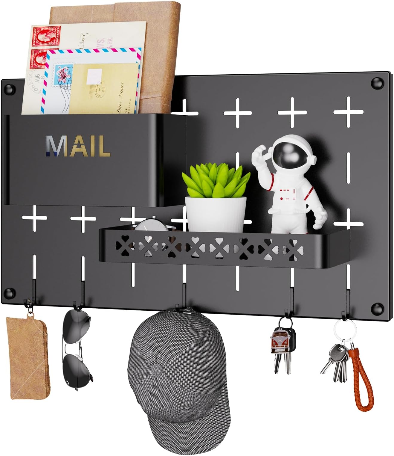 Golden Bell Schlüsselbrett mit Ablage, Schlüsselboard, Schlüsselhalter ...