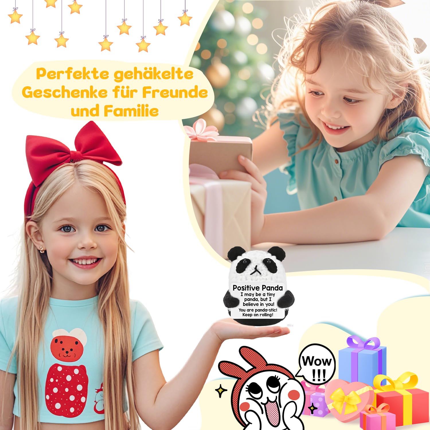 WeBlog - Prezzo MLZTINGR Funny Positive Panda | Positive Crochet Animal ...