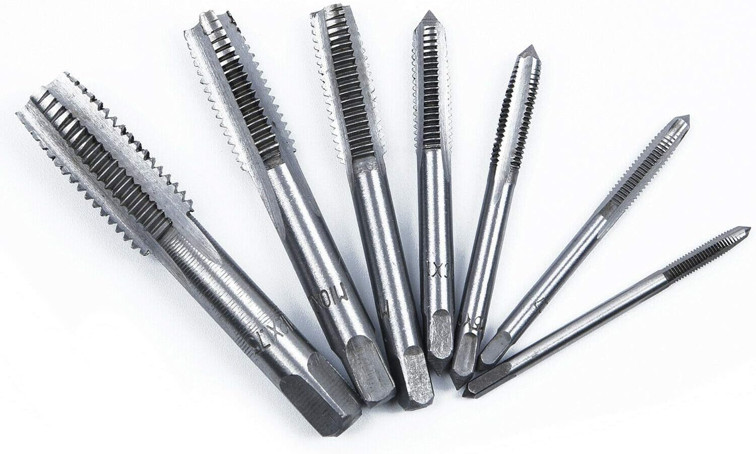 Hand tool 7pcs/Set Metric Taper Thread Tap Cutting Drill Bits M3/M4/M5 ...