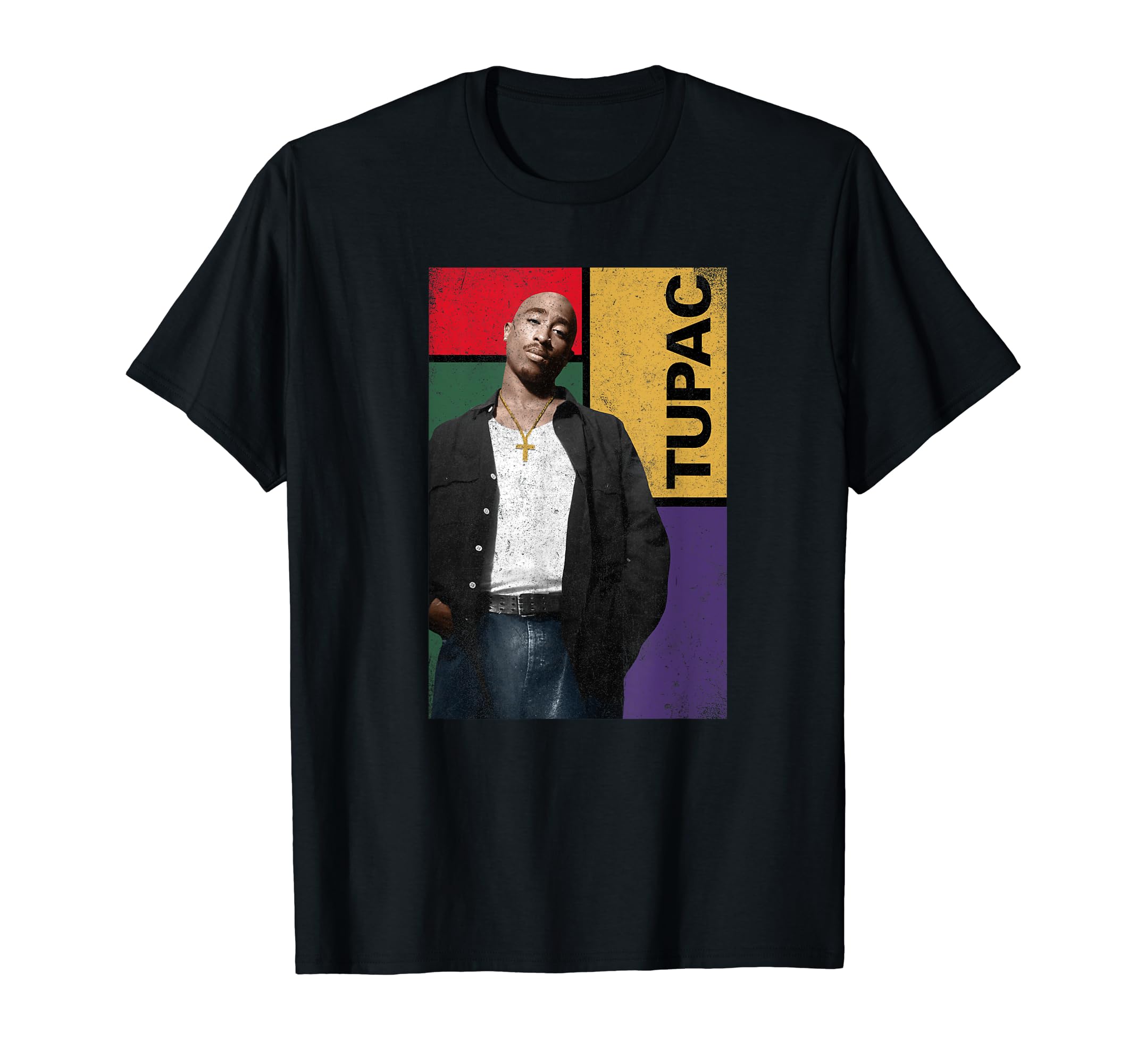 Amazon.com: Tupac Vintage Squared T-Shirt : Clothing, Shoes & Jewelry