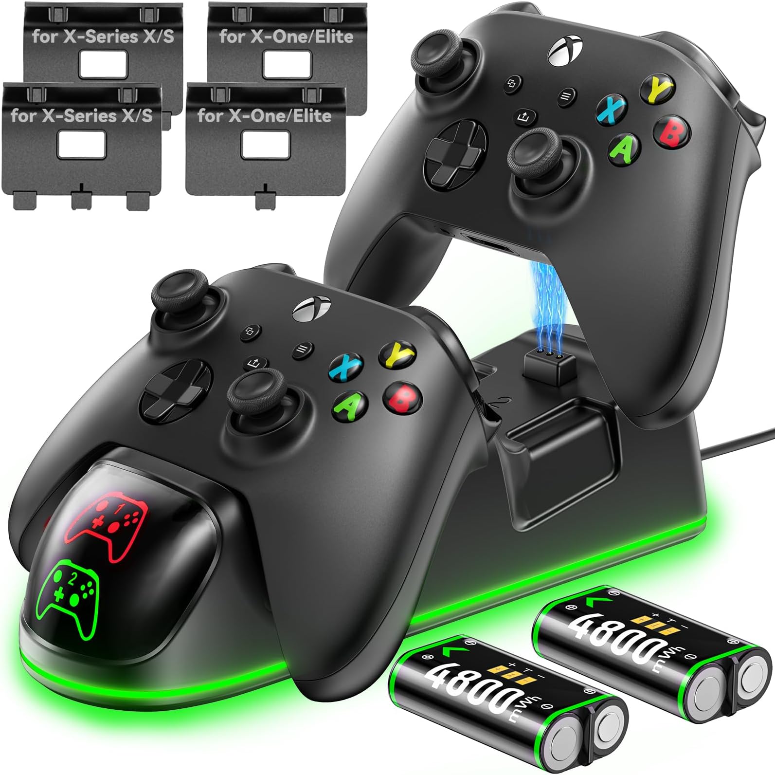 Amazon.com: Controller Charger Station for Xbox One/Xbox Series X|S ...