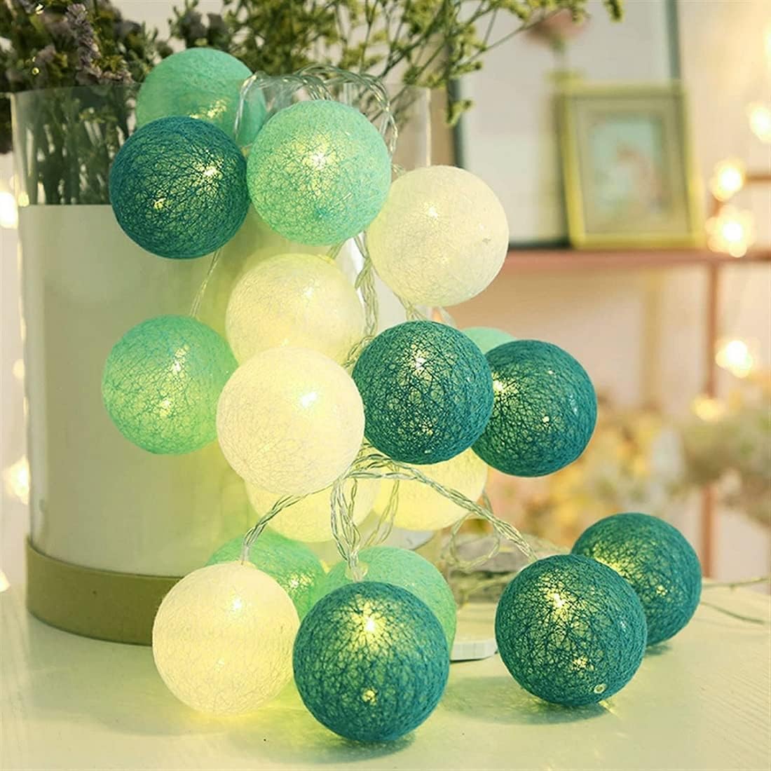 Fairy Lights LED String Lights Plug in Indoor - 3.8M 20 Pcs 6cm ...