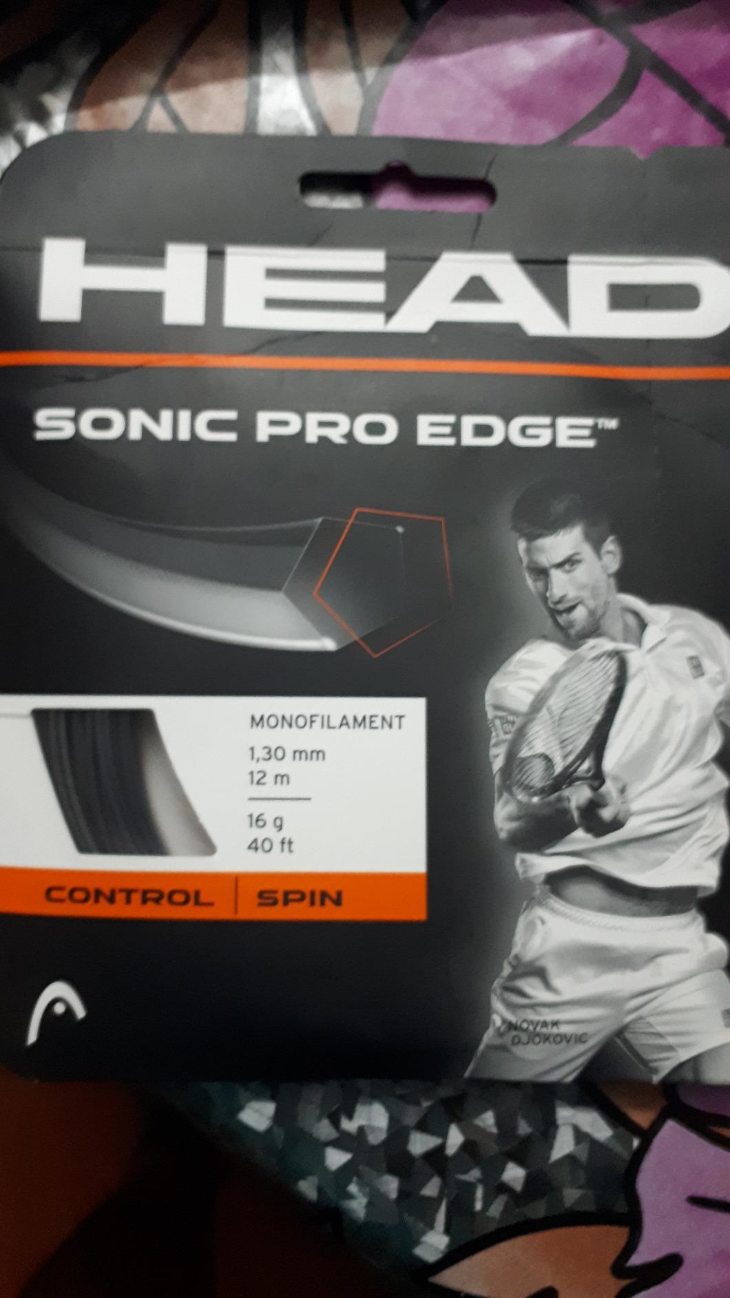 Buy HEAD Sonic Pro Edge Polyester Tennis String 16L (Black) Online at ...