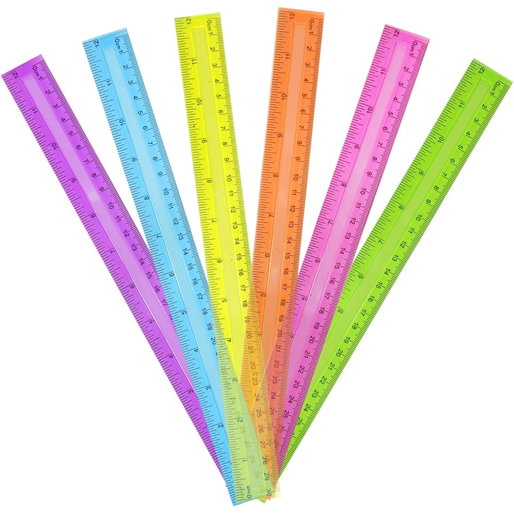 $2/mo - Finance 30 Pack Clear Ruler Plastic Rulers 12 Inch,Transparent ...