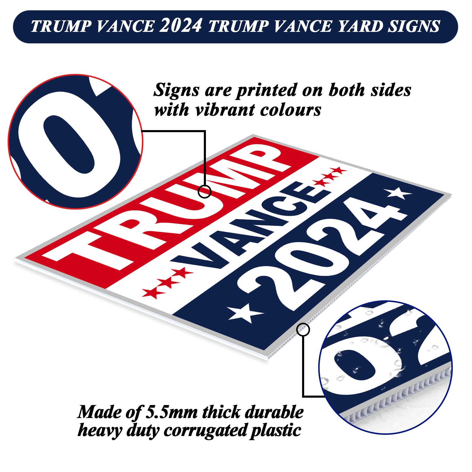 Snapklik.com : Trump Yard Signs, Trump Yard Sign 2024 18" X 12", Trump ...