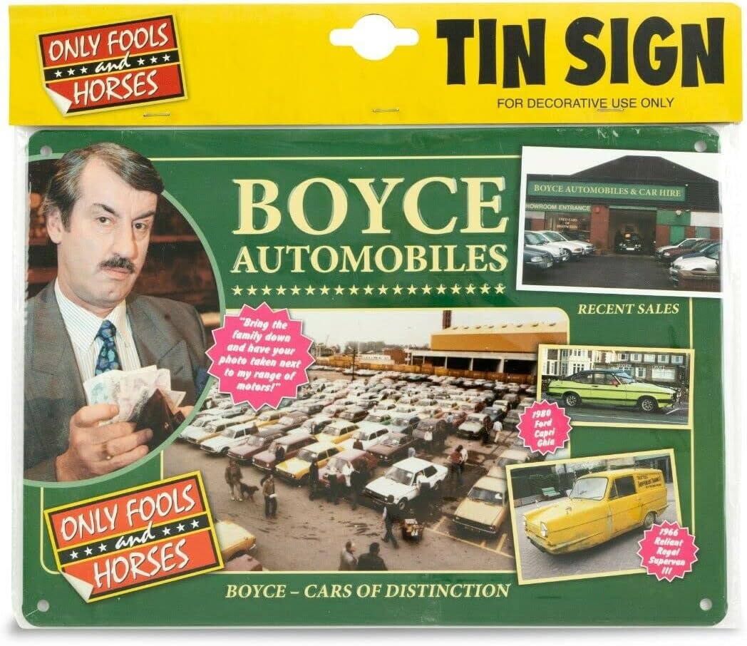 Only Fools and Horses Official Boyce Autos Pressed Tin Wall Sign Boycie ...
