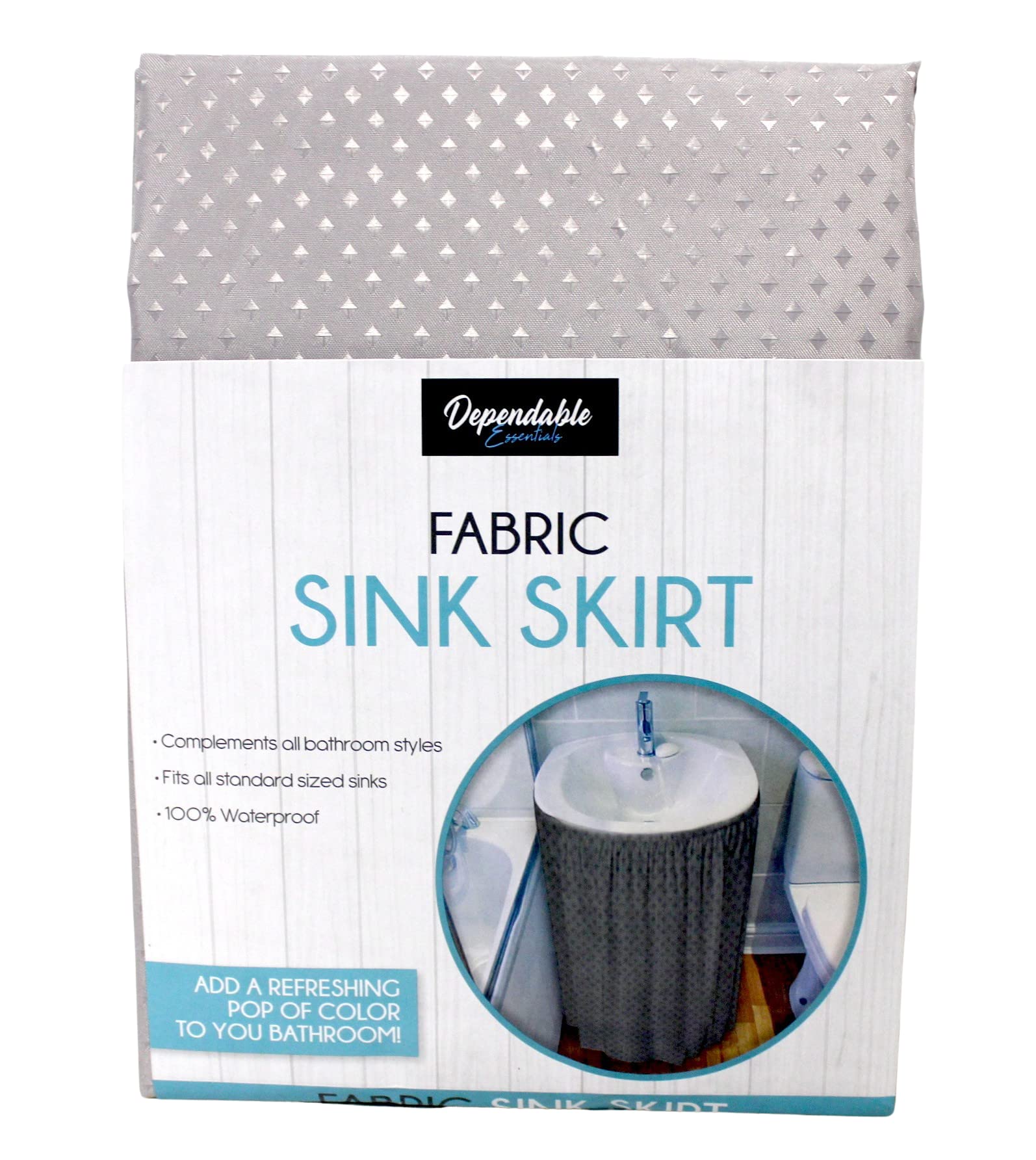 Ada Bathroom Sink Skirt Fabric Sink Skirt Diamond Mosaic Stitch