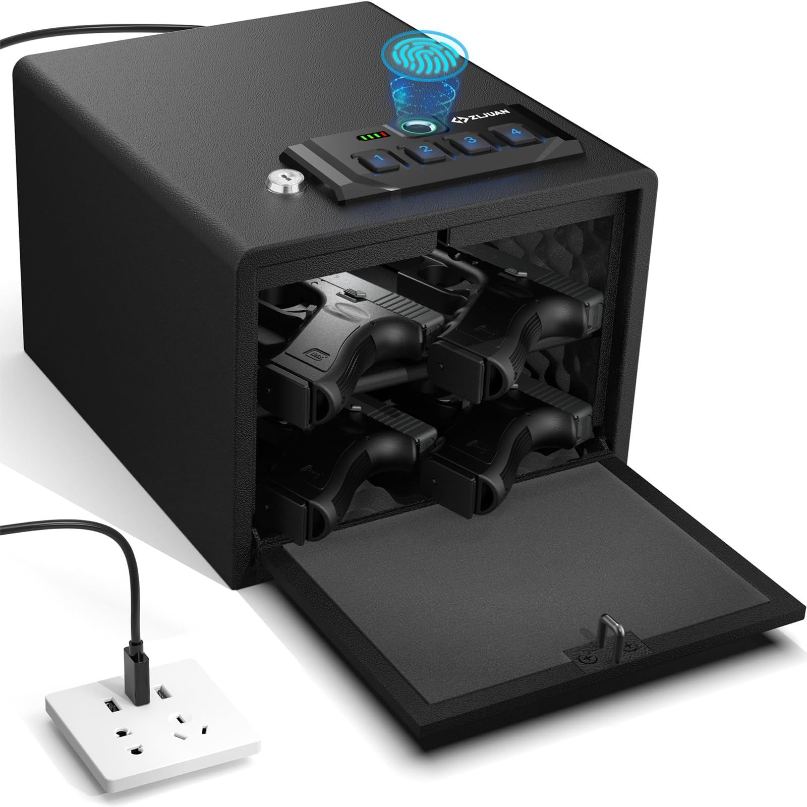 Amazon.com: Z ZLJUAN Mounted Gun Safe for Pistols,Quick-Access Handgun ...