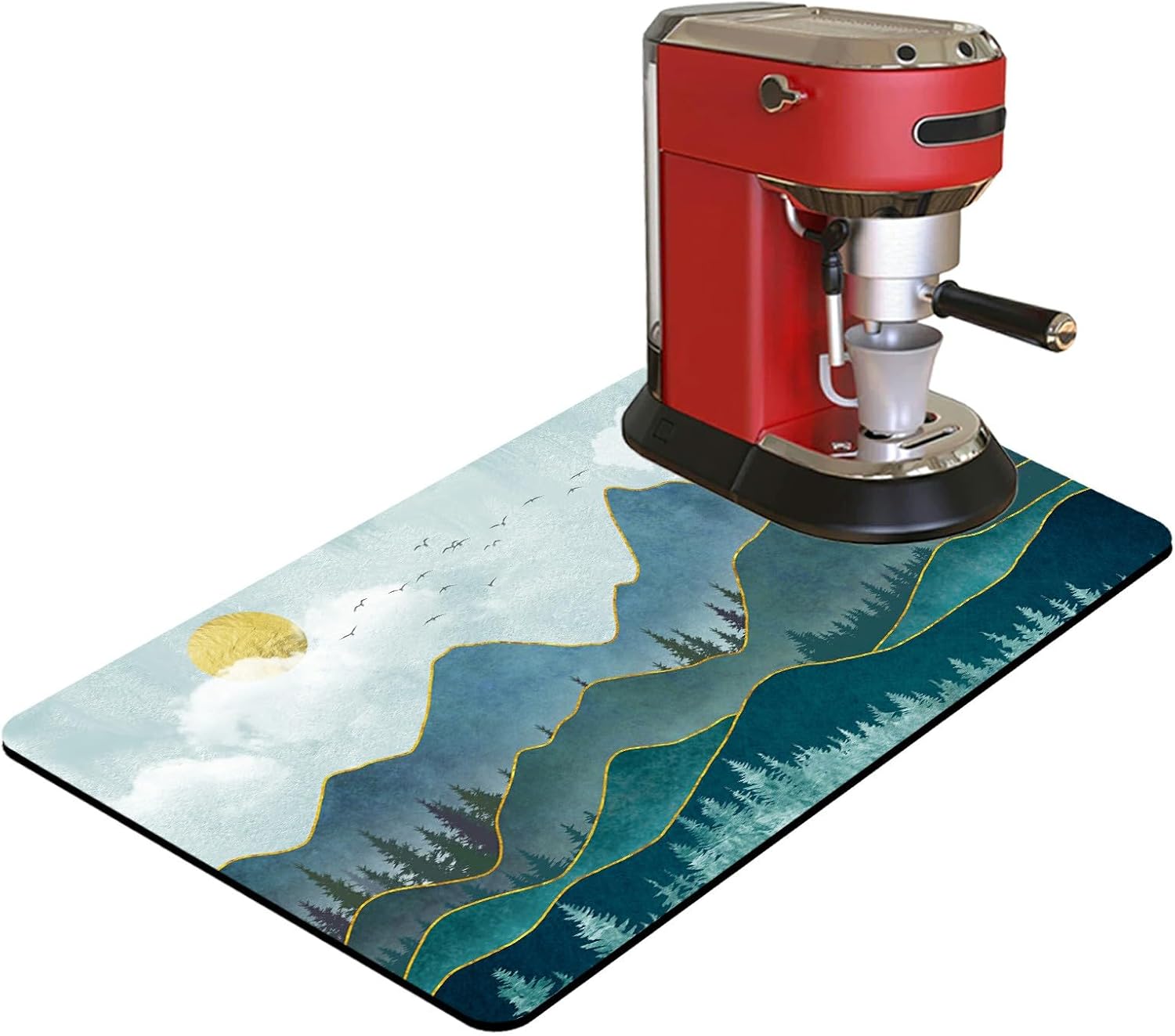 Amazon.com: Coffee Mat Coffee Bar Mat 12"x19" Hide Stain Absorbent ...