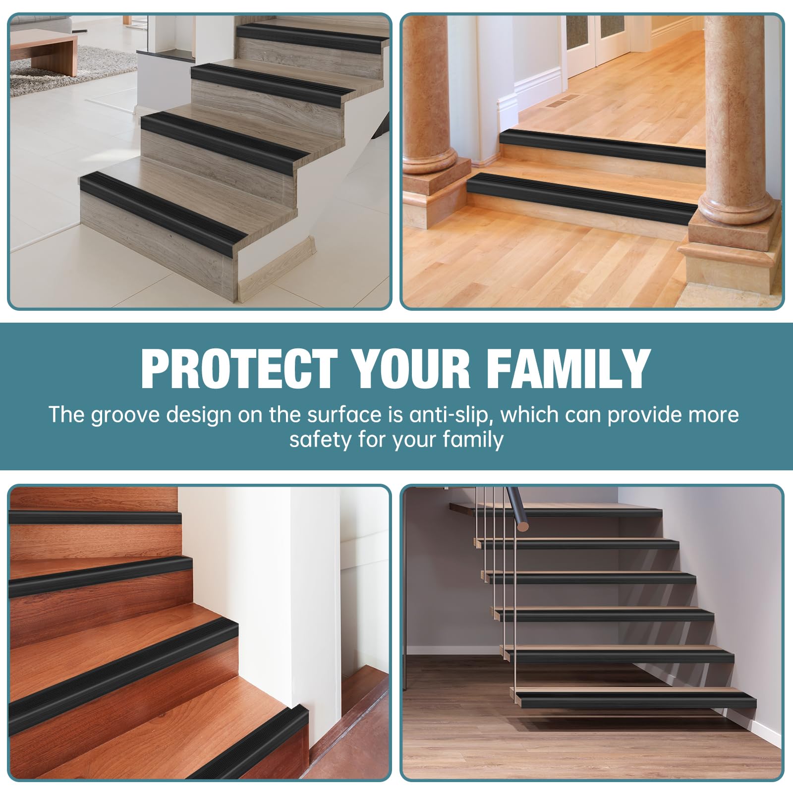 Snapklik.com : Stair Edge Trim Vinyl Stair Nosing 3" Self Adhesive Nose ...