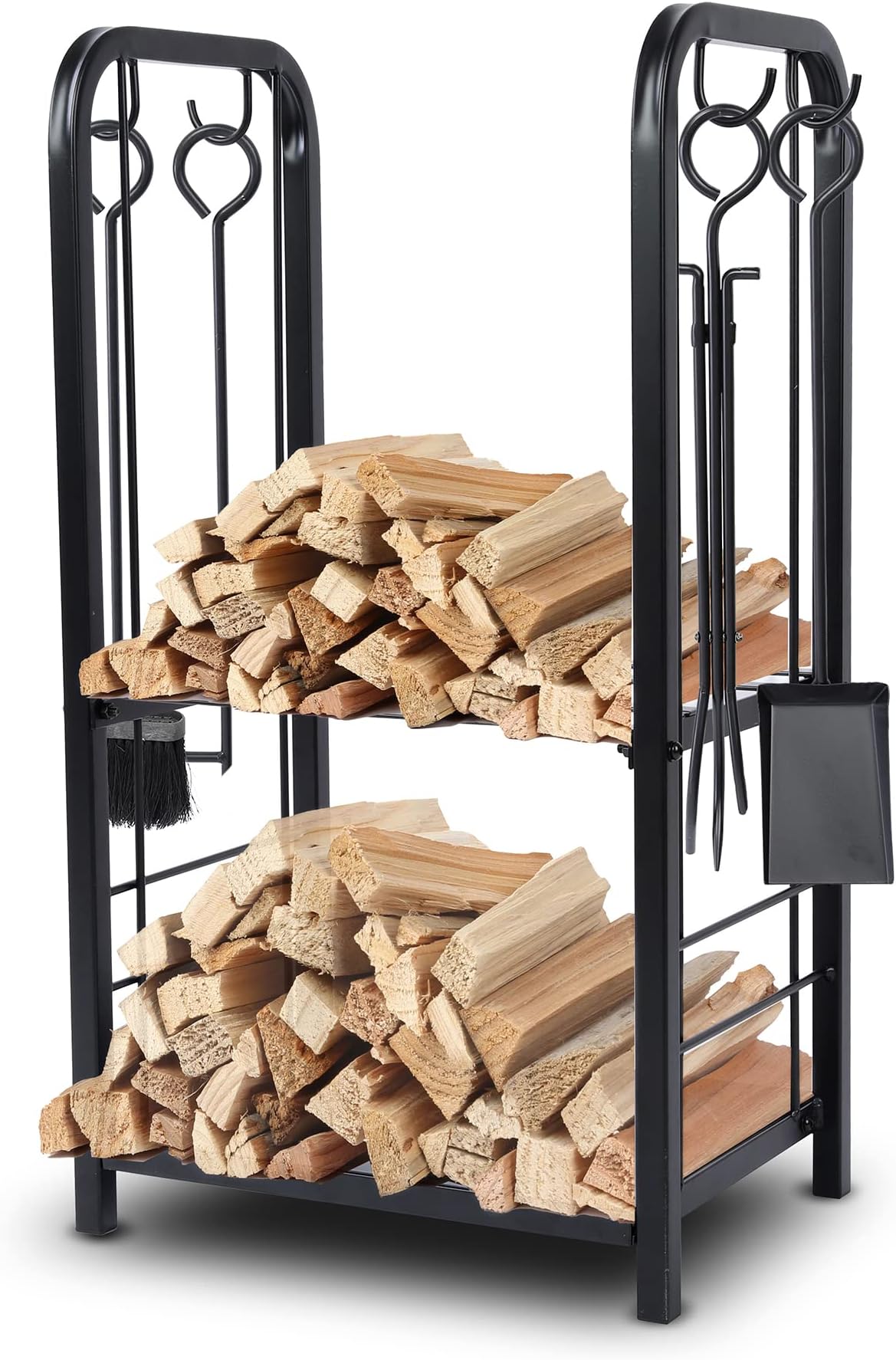 Amazon.com: SereneLife Firewood Storage Rack - Heavy Duty Wood Stackers ...