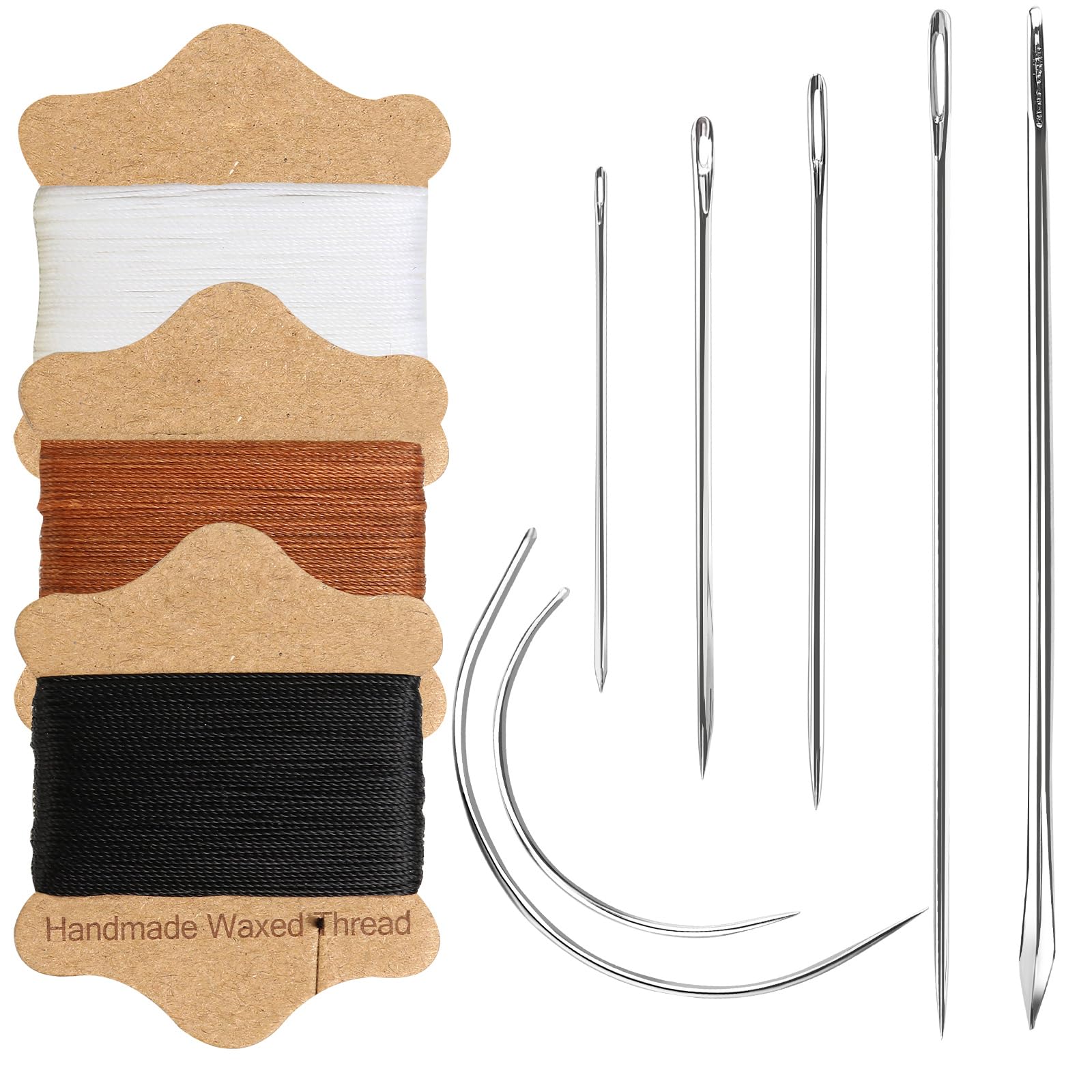 Amazon.com: 3-Color Waxed Thread Sewing Kit for Adults, 22 Yards Sewing ...