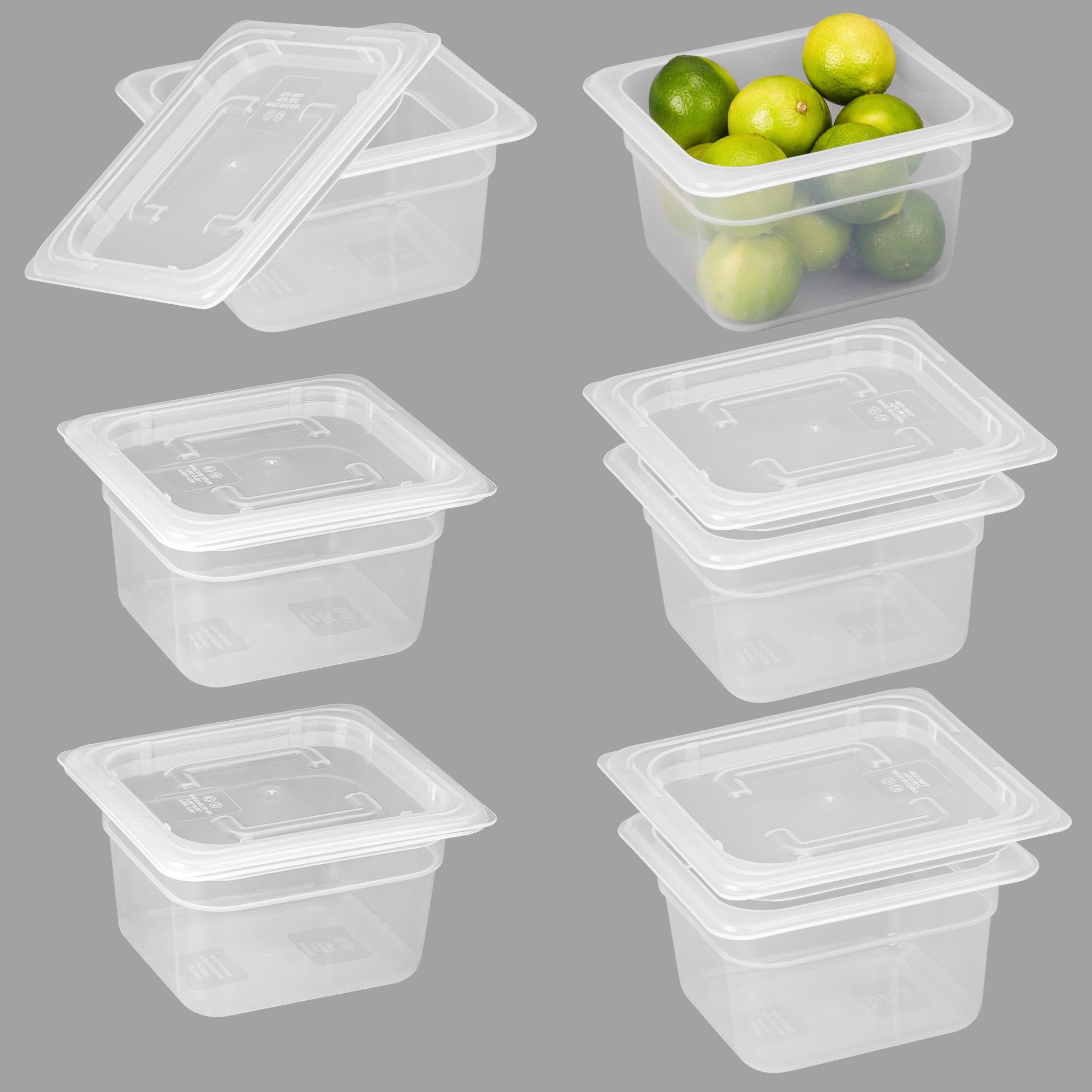Snapklik.com : BIEAMA 6 Pack Plastic Food Pans