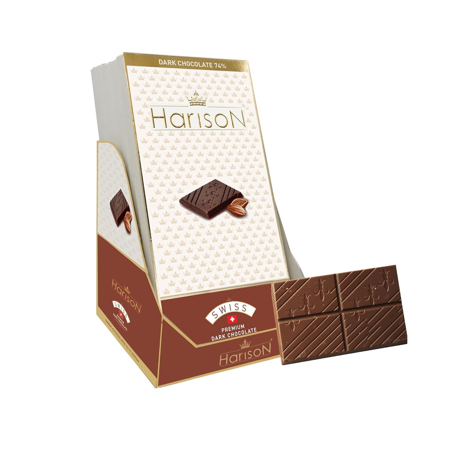 Amazon.com : Harison Swiss Dark Chocolate Bars | 100g (3.53 oz) Each ...