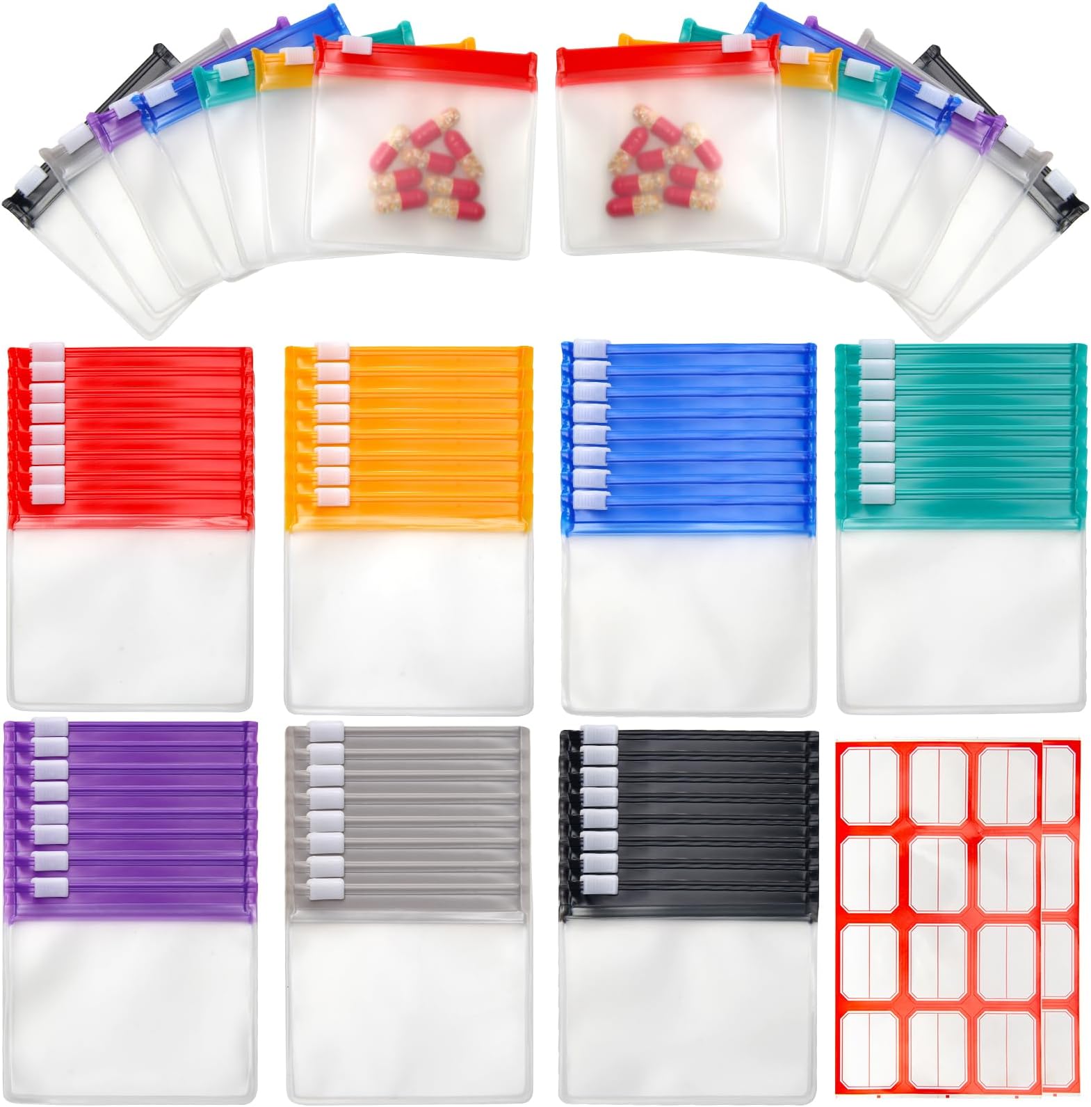 Amazon.com: My Pill Purse Reusable Pill Baggies | Am Pm Pill Pocket ...