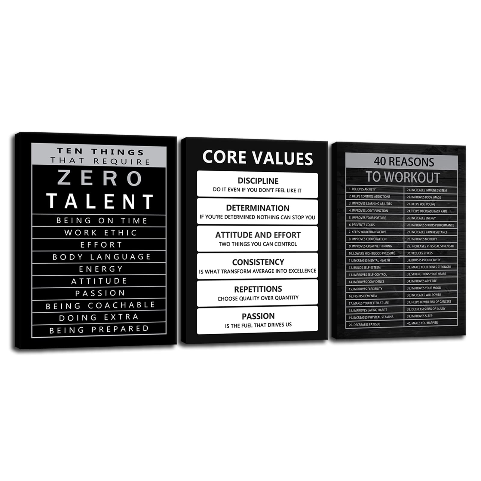 Amazon.com: Inspirational Core Values Wall Art Ten Things That Require ...