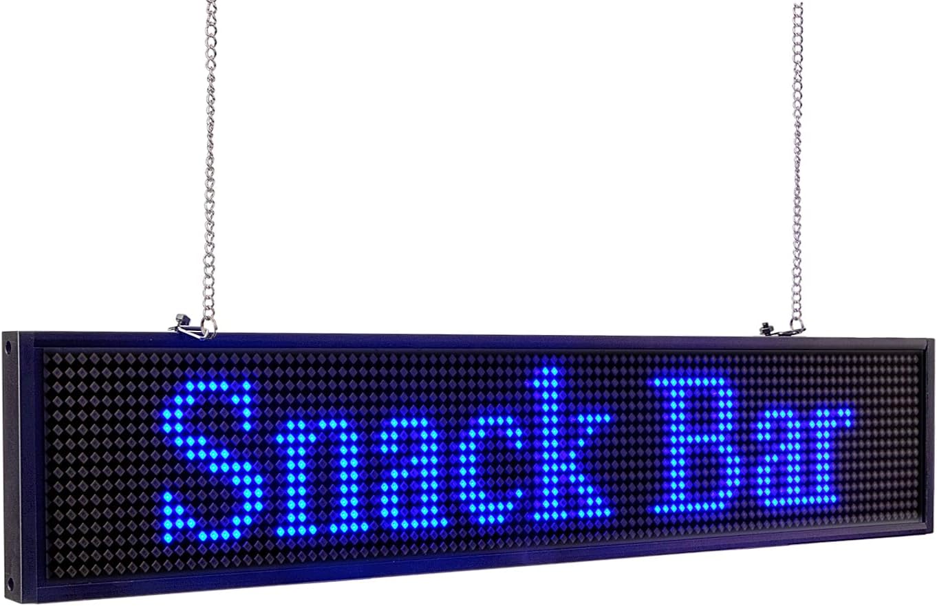 Amazon.com : Leadleds Wireless LED Sign 20"x4", USB Programmable ...
